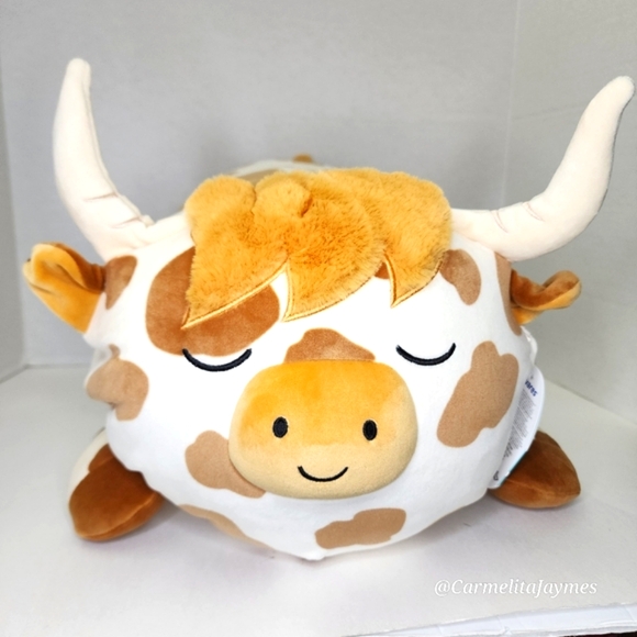 Squishmallows | Toys | Alonzo Tan Spotted Highland Cow Sleepamallow ...